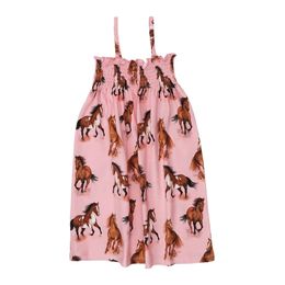 Walkiddy Kleid 'Graceful Horses' M&auml;dchen Gr&ouml;&szlig;e 104 pink