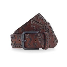 b.belt Nieteng&uuml;rtel Leder braun | Gr.: 90 cm