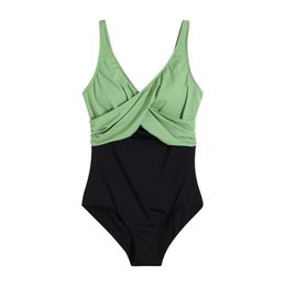 bonprix Badeanzug Damen Gr&ouml;&szlig;e XXXL hellgr&uuml;n / schwarz