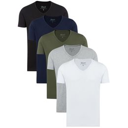 Yazubi T-Shirt 'Mythic V' Herren Gr&ouml;&szlig;e XXXL navy / grau / oliv / schwarz / wei&szlig;