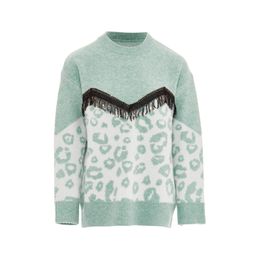 IMANE Pullover Damen Gr&ouml;&szlig;e M mint / schwarz / wei&szlig;