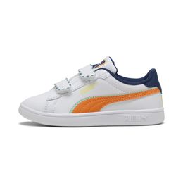 Puma Sneaker 'Smash 3.0 Playdate' Jungen Gr&ouml;&szlig;e 33 marine / mint / orange / wei&szlig;