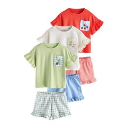 next Set girl size 68 Light blue / Pastel green / Red / Off white