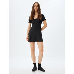 KOTON Kleid Damen Gr&ouml;&szlig;e 42 schwarz Sommerkleid