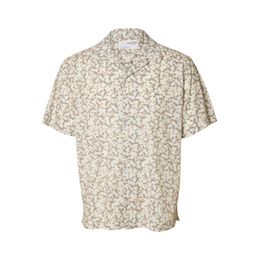 Selected Button Up Shirt male size XXL Cream / Nude / Sapphire / Brown