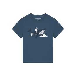 Watapparel Shirt 'Spacewhale' Damen Gr&ouml;&szlig;e M petrol / wei&szlig;