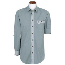 Spieth & Wensky SPIETH & WENSKY Traditional Button Up Shirt 'Dorf' male size 48 Light green / Off white