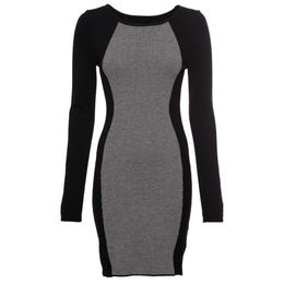 Melrose Strickkleid Damen Gr&ouml;&szlig;e XS graumeliert / schwarz