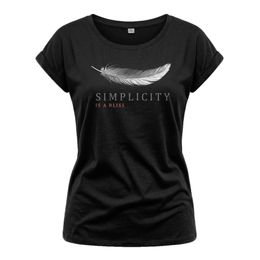 Makaya Shirt 'Feder' Damen Gr&ouml;&szlig;e 5XL schwarz