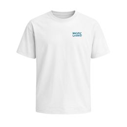 Neverless Shirt 'easy peasy' Herren Gr&ouml;&szlig;e 4XL wei&szlig;
