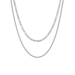 Hey Happiness Kette 'Grip Duo' Herren Gr&ouml;&szlig;e 44 cm silber