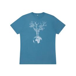 Life-Tree Shirt 'Fairwear Bambus Weltenbaum' male size XXL Blue