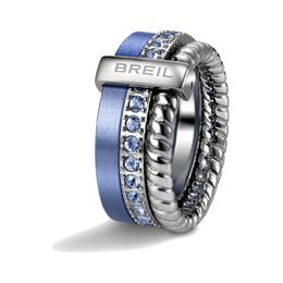 Breil Ring ' TJ1716' Damen Gr&ouml;&szlig;e 50/60 blaumeliert / silbergrau