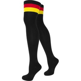 Normani Overknee Str&uuml;mpfe 'Deutschland' Damen Gr&ouml;&szlig;e 36/41 gelb / rot / schwarz