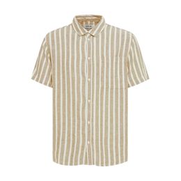 !Solid Button Up Shirt 'Fried' male size XXL Brown / White