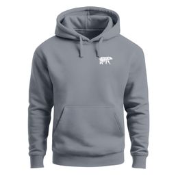 Neverless Sweatshirt 'B&auml;r Lineart Polygon' Herren Gr&ouml;&szlig;e L basaltgrau