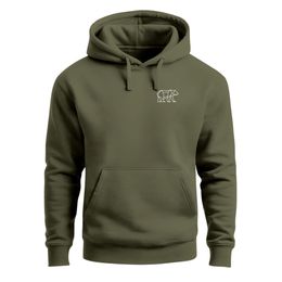 Neverless Sweatshirt 'B&auml;r Lineart Polygon' Herren Gr&ouml;&szlig;e L dunkelgr&uuml;n