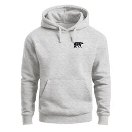 Neverless Sweatshirt 'B&auml;r Lineart Polygon' Herren Gr&ouml;&szlig;e S graumeliert