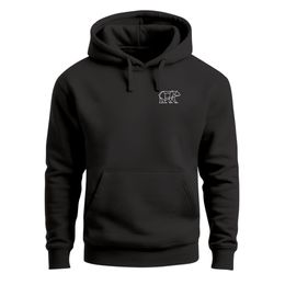 Neverless Sweatshirt 'B&auml;r Lineart Polygon' Herren Gr&ouml;&szlig;e S schwarzmeliert