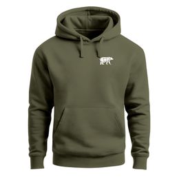 Neverless Sweatshirt 'B&auml;r Lineart Polygon' Herren Gr&ouml;&szlig;e S gr&uuml;n