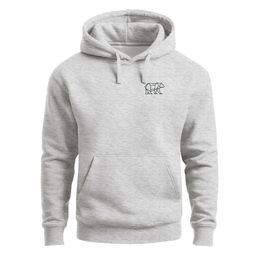 Neverless Sweatshirt 'B&auml;r Lineart Polygon' Herren Gr&ouml;&szlig;e L hellgrau