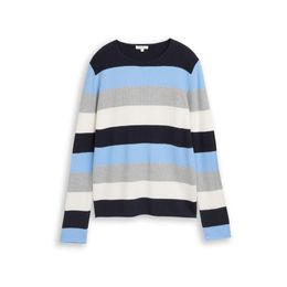 Tom Tailor Sweater female size XXXL Light blue / mottled grey / Black / White