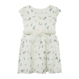 s.Oliver Kleid M&auml;dchen Gr&ouml;&szlig;e 116 creme / grasgr&uuml;n / violettblau / lachs