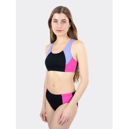 MyLily Bikini 'Teens Bikini Oberteil Sportiv | Lila/Pink' M&auml;dchen Gr&ouml;&szlig;e 158/164 schwarz