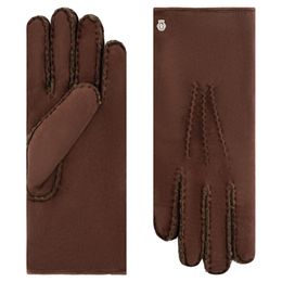 Roeckl Lederhandschuhe 'ASPEN' Damen Gr&ouml;&szlig;e S/M kastanienbraun / dunkelbraun