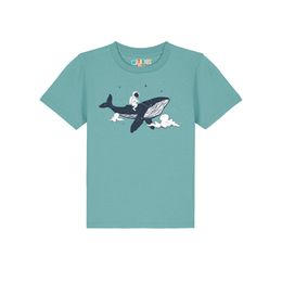 Watabout.kids T-Shirt 'Spacewhale' Jungen Gr&ouml;&szlig;e 122/128 marine / t&uuml;rkis / wei&szlig;