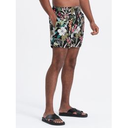 Ombre Badeshorts Herren Gr&ouml;&szlig;e XXL oliv / pink / schwarz / wei&szlig;