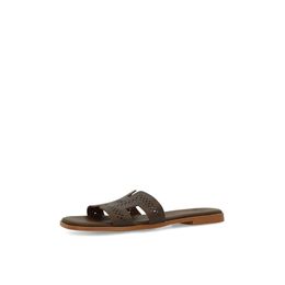 Manfield Slipper Damen Gr&ouml;&szlig;e 42 braun