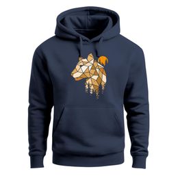 Neverless Sweatshirt 'Luchs Polygon' Herren Gr&ouml;&szlig;e L navy