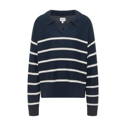 Mustang Pullover 'Leona' Damen Gr&ouml;&szlig;e S dunkelblau / wei&szlig;