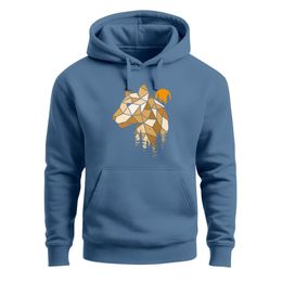 Neverless Sweatshirt 'Luchs Polygon' Herren Gr&ouml;&szlig;e S blau