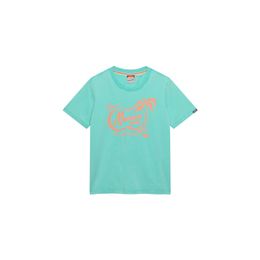Superdry & Co T-Shirt 'Roadside Trade' Damen Gr&ouml;&szlig;e XS/S hellgr&uuml;n / orange