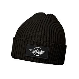 Neverless M&uuml;tze 'Airforce Wings' Herren Gr&ouml;&szlig;e 54/64 schwarz