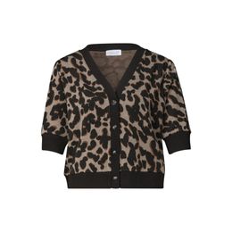 Street One Studio Kurzarm Jacke im Strick-Look mit Print Damen Gr&ouml;&szlig;e XS schwarz