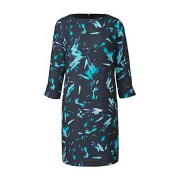 comma, COMMA Kleid Damen Gr&ouml;&szlig;e 38 nachtblau / jade / wei&szlig; Sommerkleid