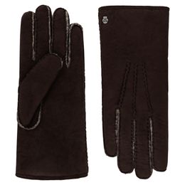 Roeckl Lederhandschuhe 'ASPEN' Damen Gr&ouml;&szlig;e M/L kastanienbraun / schoko / dunkelbraun