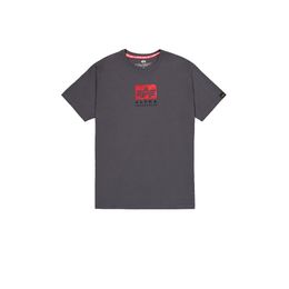 Alpha Industries Shirt 'Satin Logo' male size XXL Grey