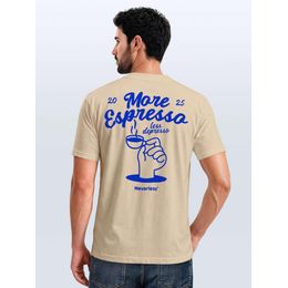 Neverless Shirt 'More Espresso' Herren Gr&ouml;&szlig;e XXXL beige
