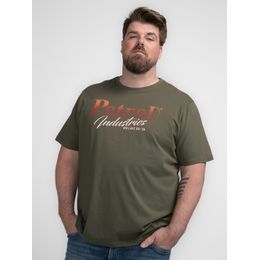 PETROL INDUSTRIES Shirt 'Landon' male size 6XL Khaki / Orange / White