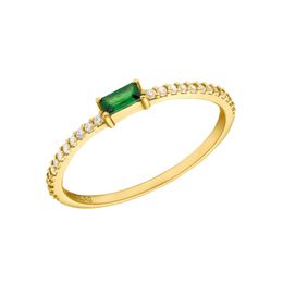 Amor Ring Damen Gr&ouml;&szlig;e 60 gold / gr&uuml;n / silber