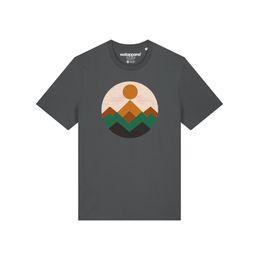 Watapparel Shirt 'Geometric Landscape 2' Herren Gr&ouml;&szlig;e M anthrazit / mischfarben