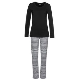 Vivance By Lascana Pyjama Damen Gr&ouml;&szlig;e XXL/XXXL schwarz / wei&szlig; Sommerkleid