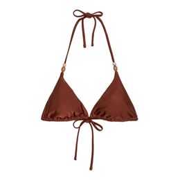 Marc O'Polo Marc O'polo Triangel-Bikini-Top ' Shiny ' Damen Gr&ouml;&szlig;e 100 braun / cappuccino