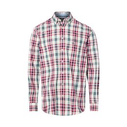 Fynch-Hatton Button Up Shirt male size XXXL Green / Blood red / White