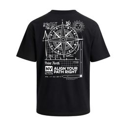 Neverless Shirt 'Compass' Herren Gr&ouml;&szlig;e XXXL schwarz