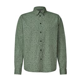 Street One MEN Button Up Shirt male size S Dark green / Black